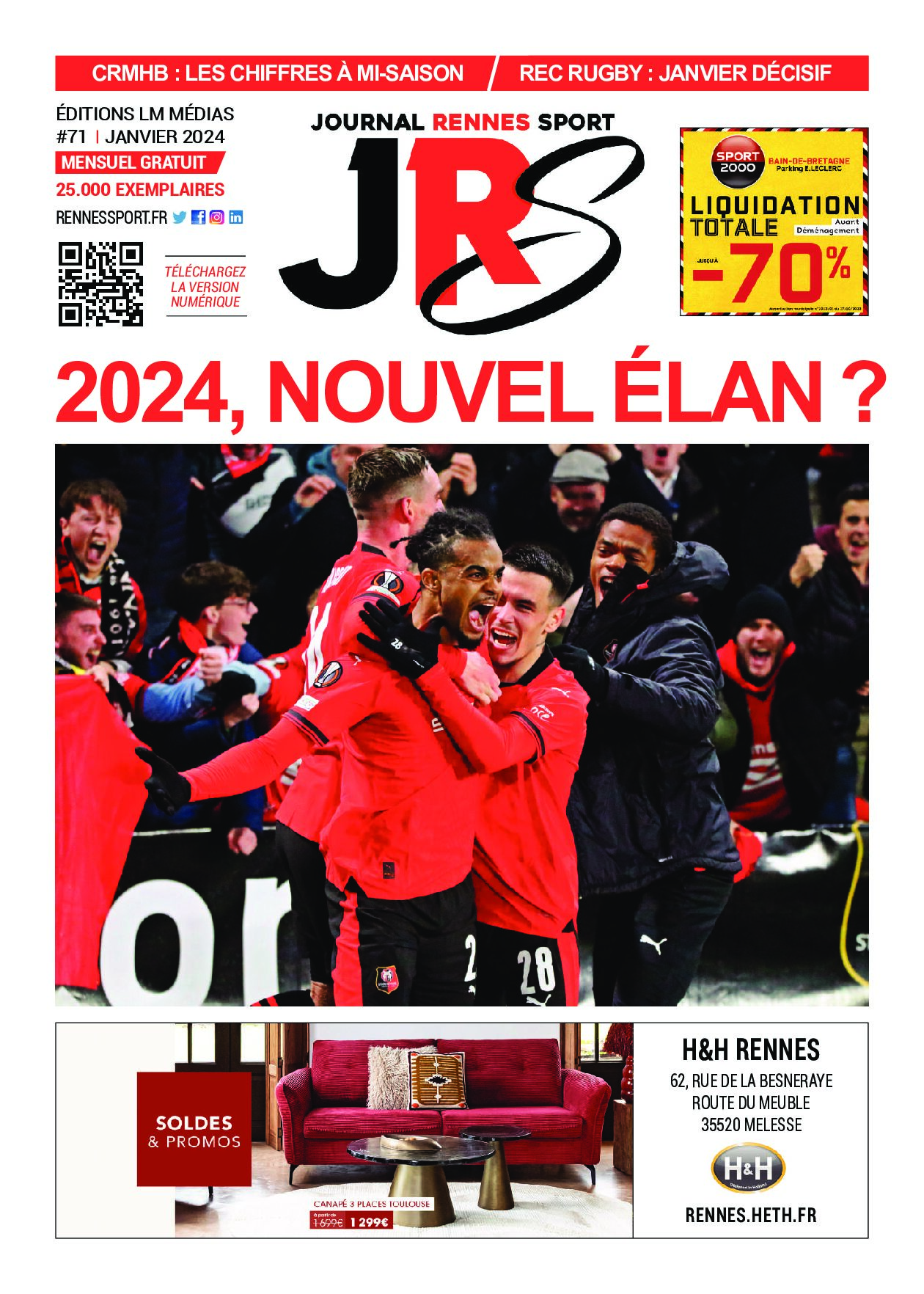 RENNES SPORT 71 – JANVIER 2024 BD | JOURNAL RENNES SPORT